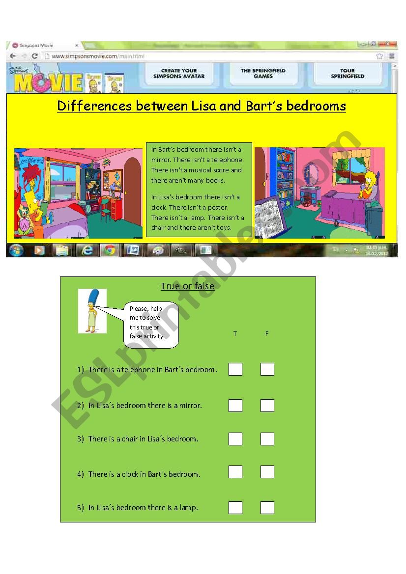 There isn´t and there aren´t - ESL worksheet by roxanne87