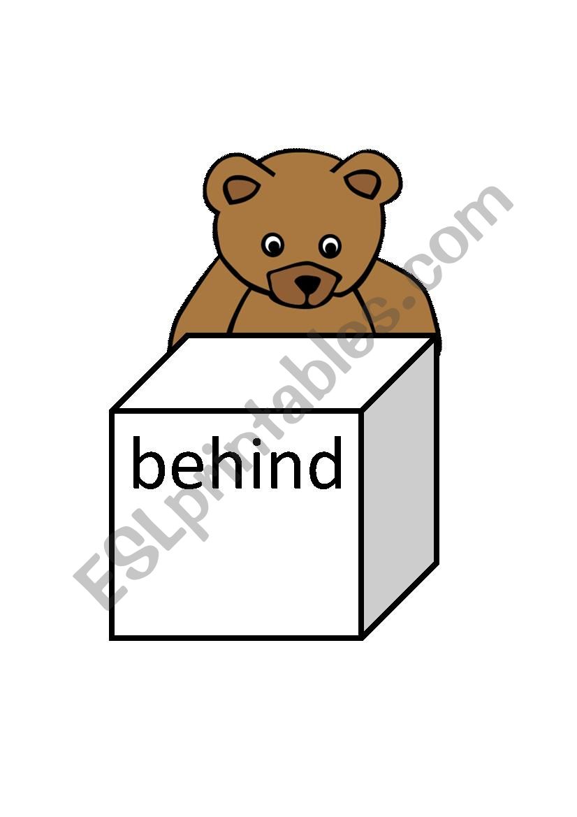 Prepositions of Place - WhereÂ´s the bear? Flashcards - ESL worksheet ...