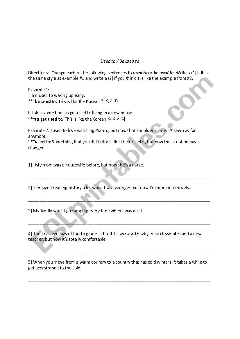 Â´Used toÂ´ - ESL worksheet by josh41