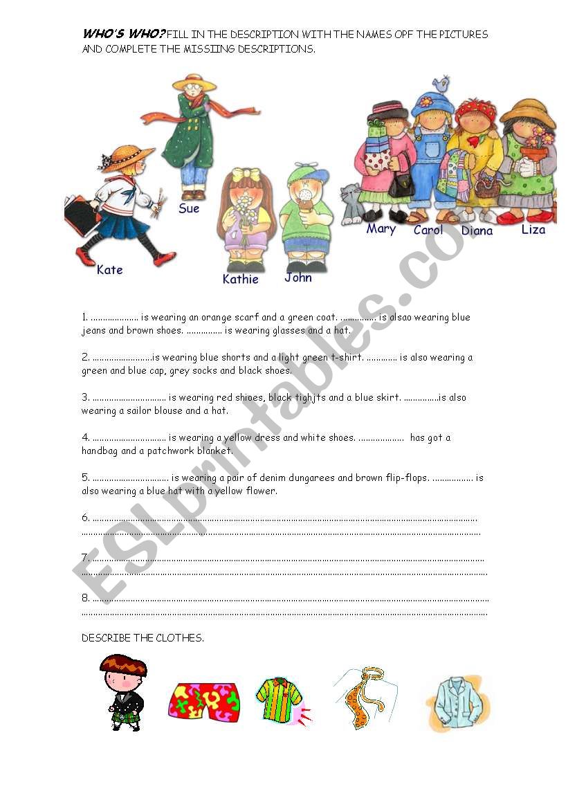 who´s who? - ESL worksheet by LOLES