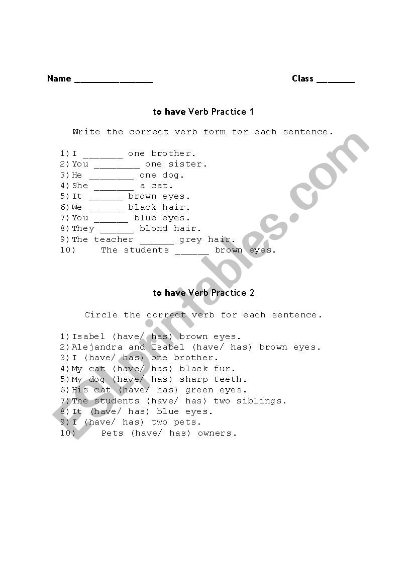 the verb ´to have´ present simple worksheet - ESL worksheet by farandaway