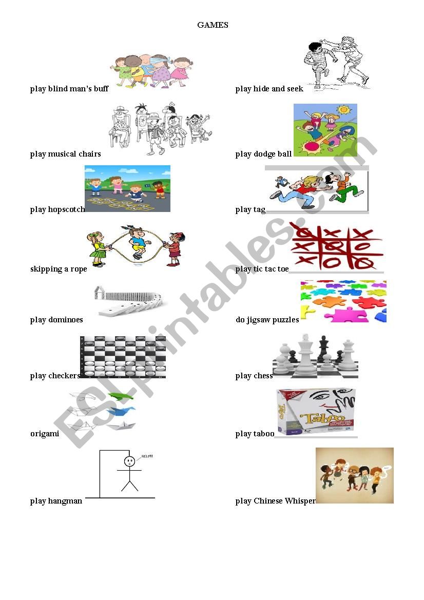 GAMES AND HOBBIES PART 2 / GERUNDS ( LOVE-LIKE-HATE-ENJOY ) / CAN-CAN´T ...