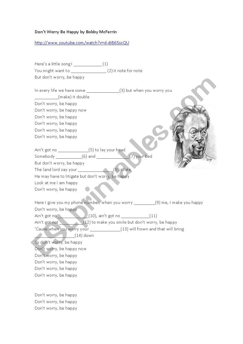 Don´t worry be happy - ESL worksheet by BleakHouse