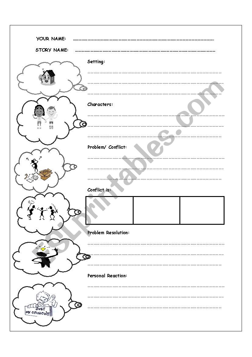 Short Story Analysis Sheet ESL Worksheet By Sandy lco2008