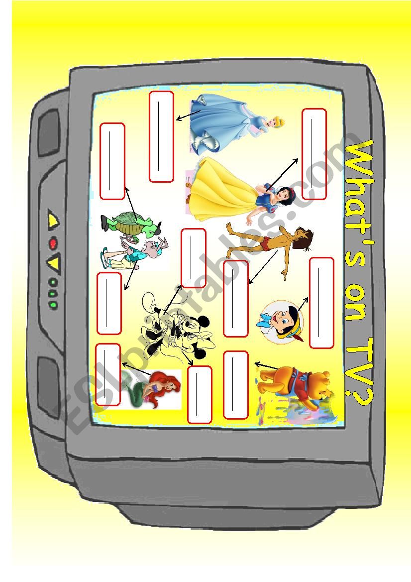 What´s on tv? - ESL worksheet by Despinacy