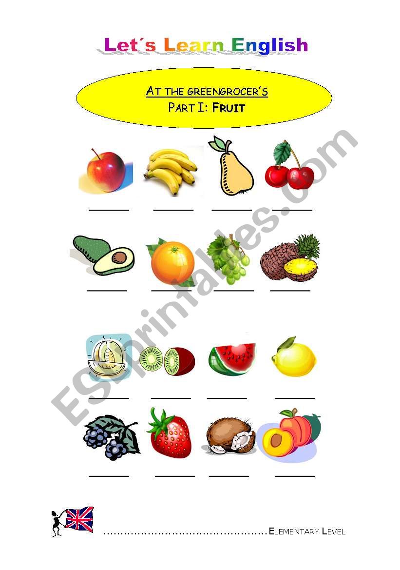 At the greengrocer´s. Part 1: Fruit - ESL worksheet by hekateros