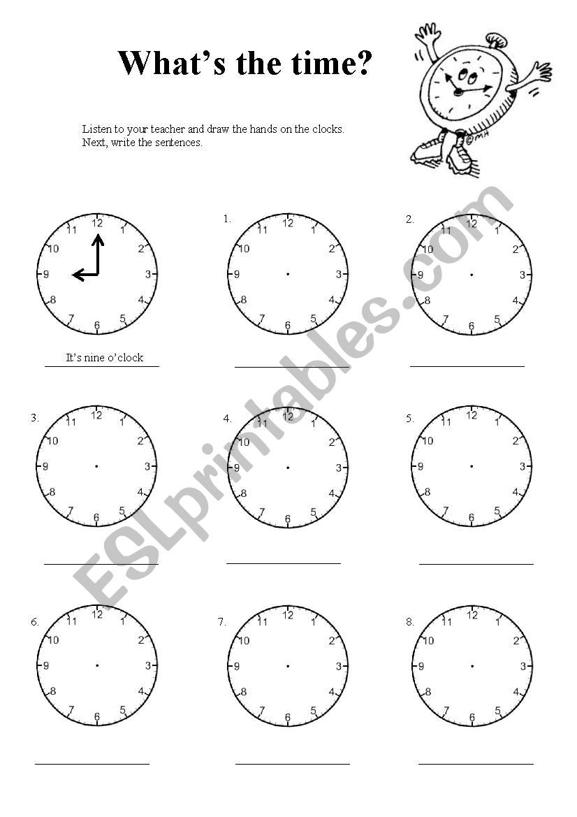 What´s the time? - ESL worksheet by Prese1