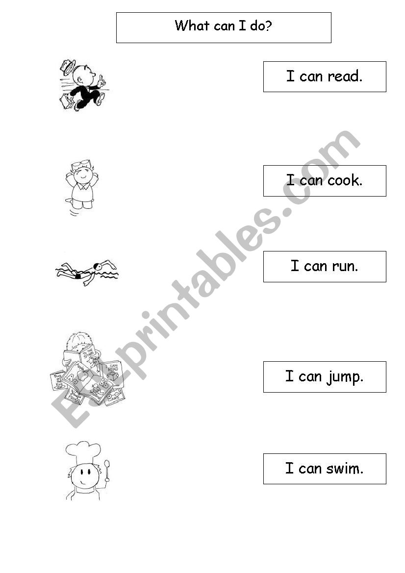 high frequency words ´can´ - ESL worksheet by susiex