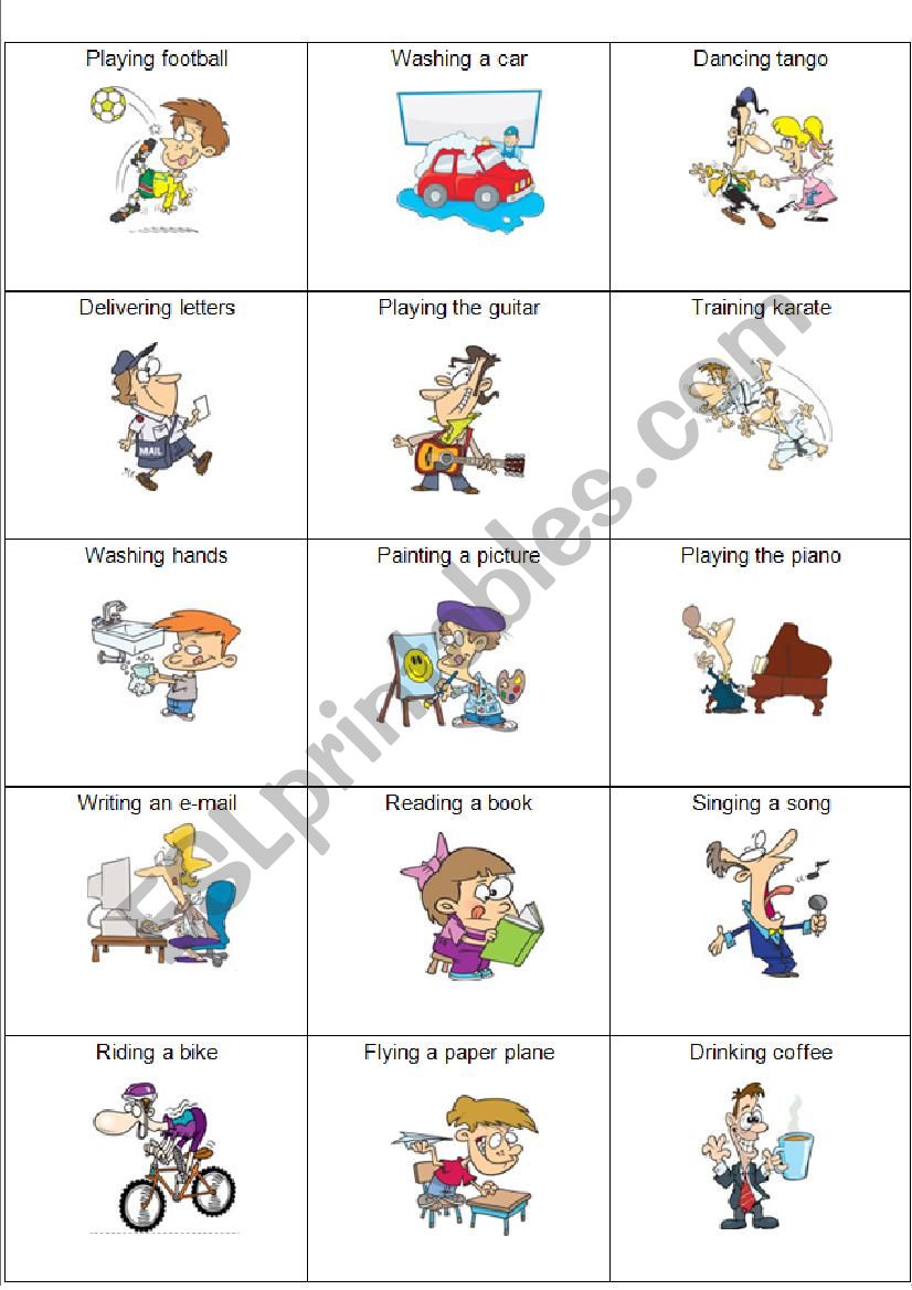 PRESENT CONTINUOUS – GAMES FOR FUN (PANTOMIME) – PART 2 / 2 - ESL ...