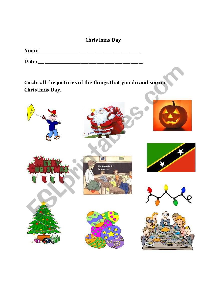 Things Done and Seen at Christmas - ESL worksheet by feli23