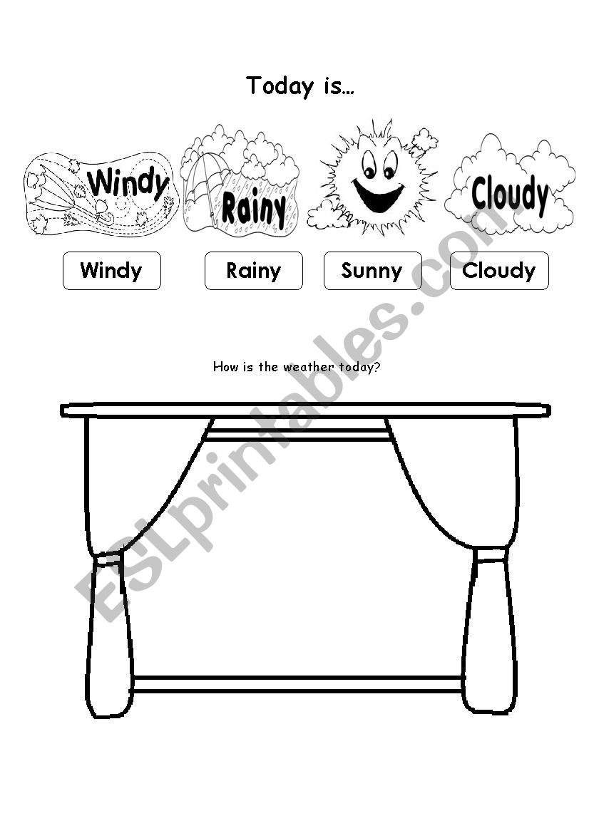 What´s teh weather like today? - ESL worksheet by holiday123