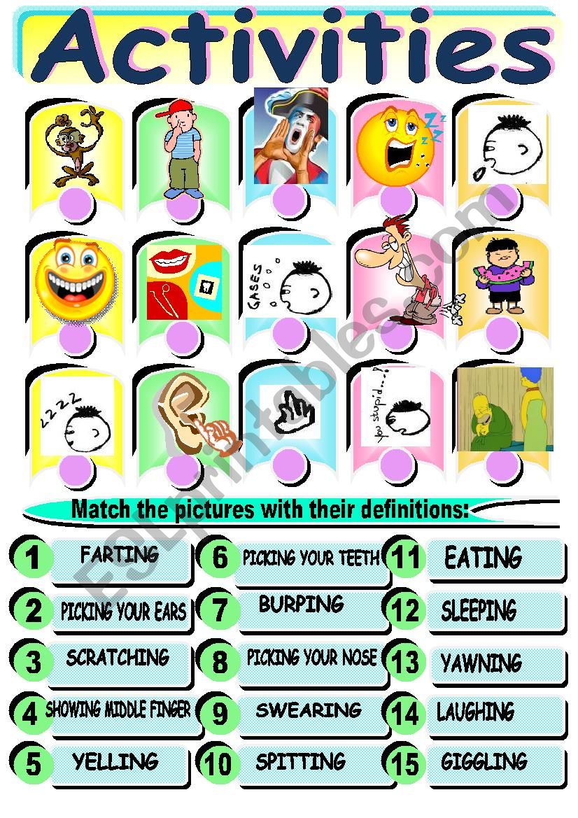 Unusual Activities On Class ESL Worksheet By Dackala unusual-activities-on-class-esl-worksheet-by-dackala