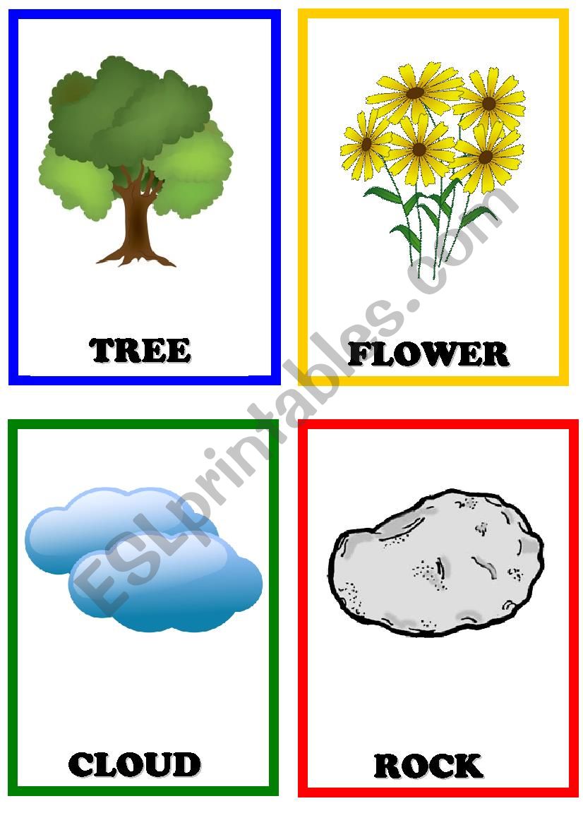 82 Free Nature Flashcards In English Printable Pdfs