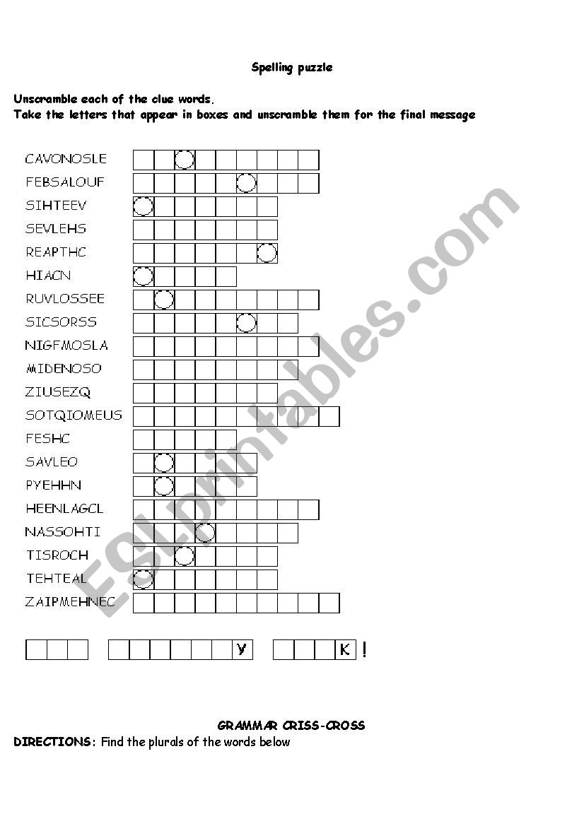 Criss Cross Method Worksheet