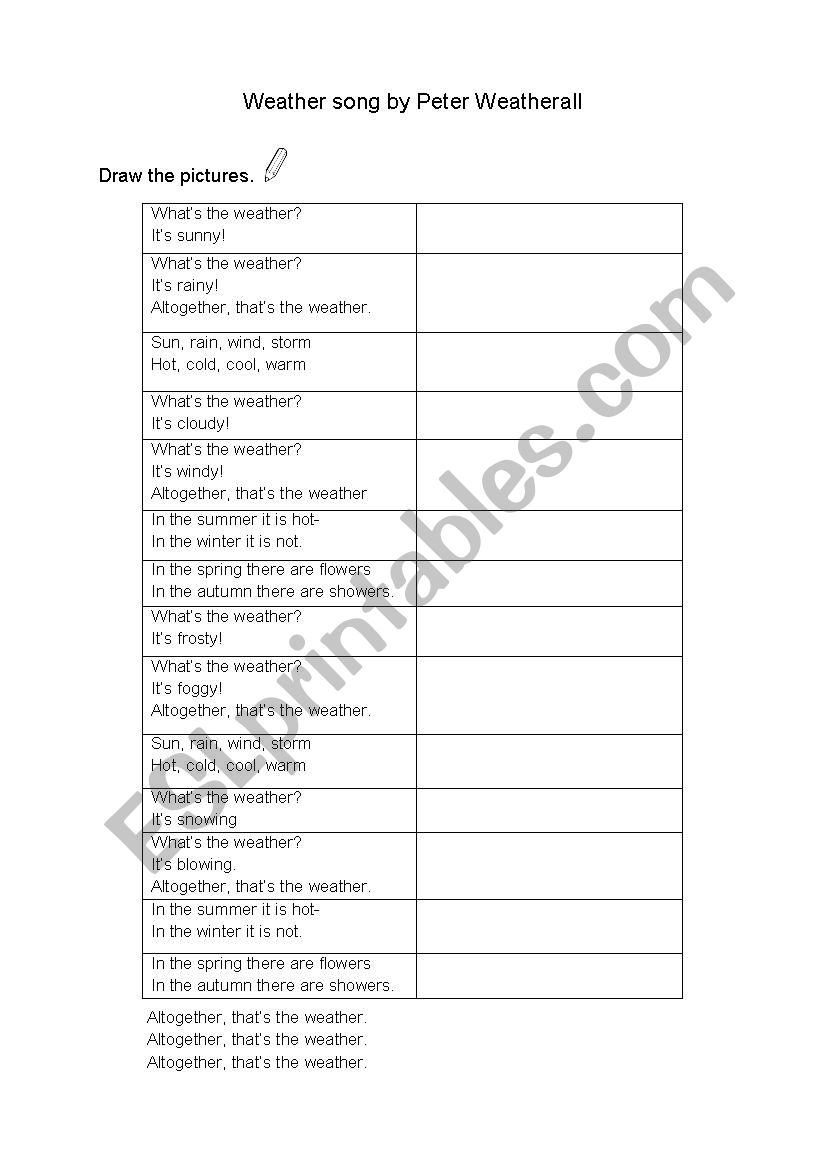 What´s the weather? - ESL worksheet by Fiorani