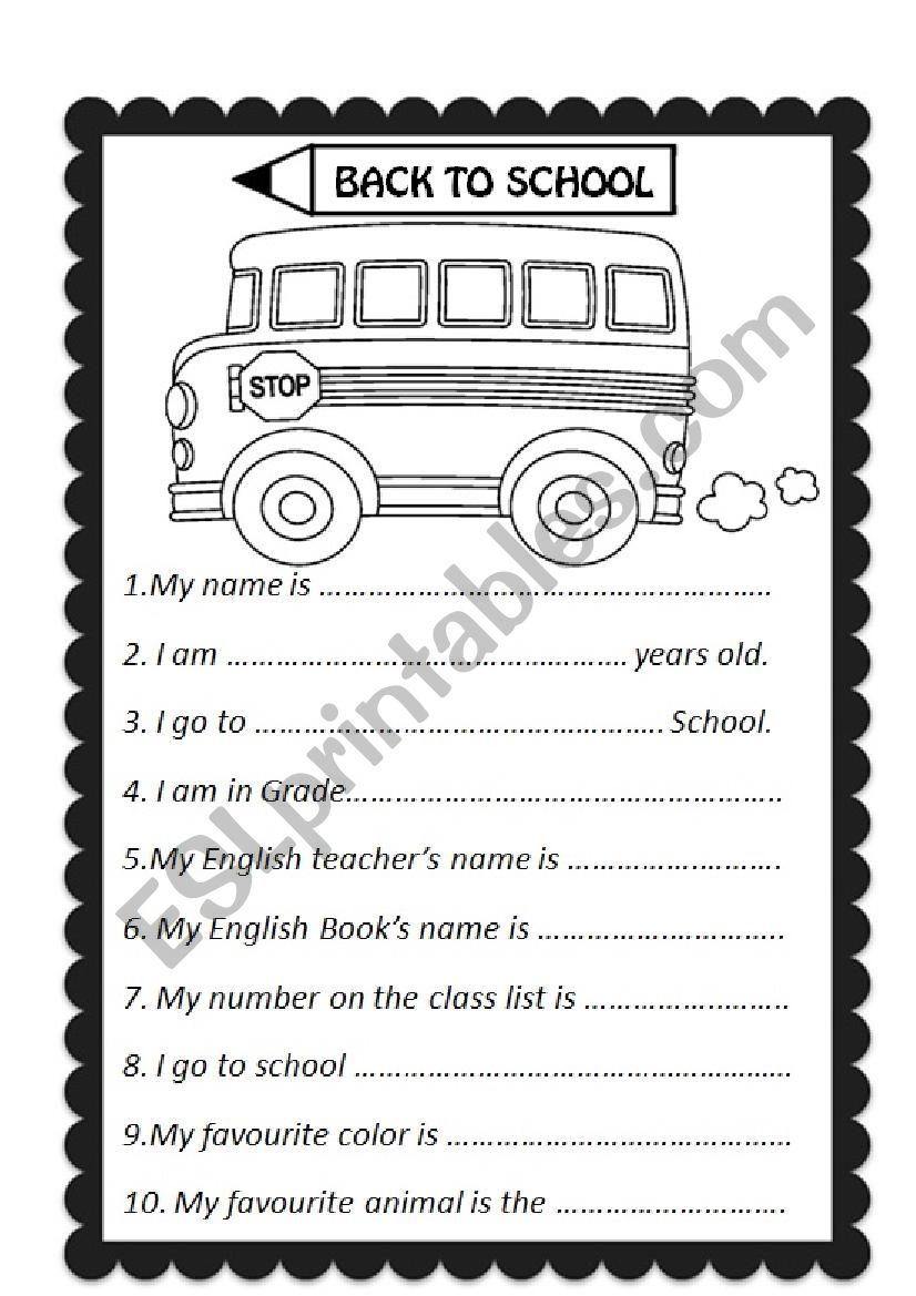 Back To School ESL Worksheet By Cynlorena