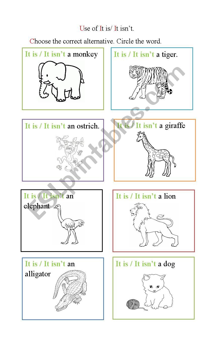 use of it is / it isn´t - ESL worksheet by Natyta 0355