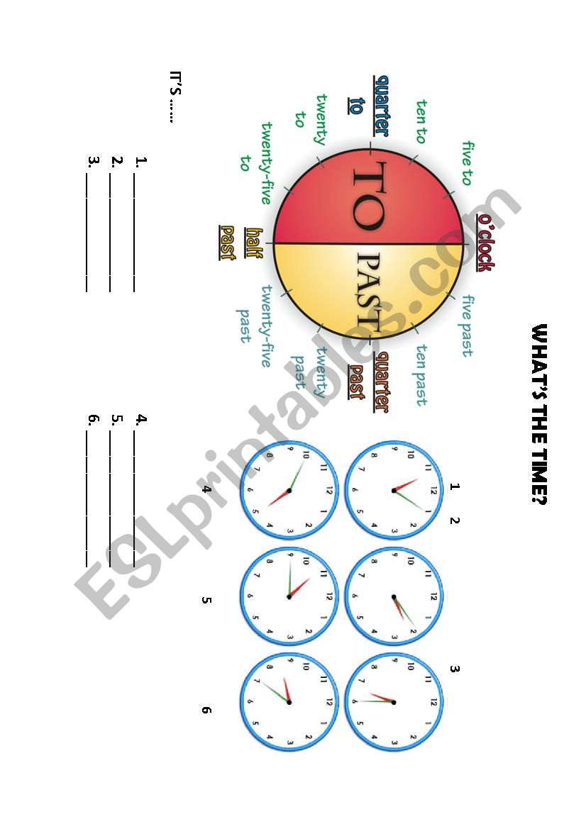 what´s the time - ESL worksheet by mihaela90ilinca
