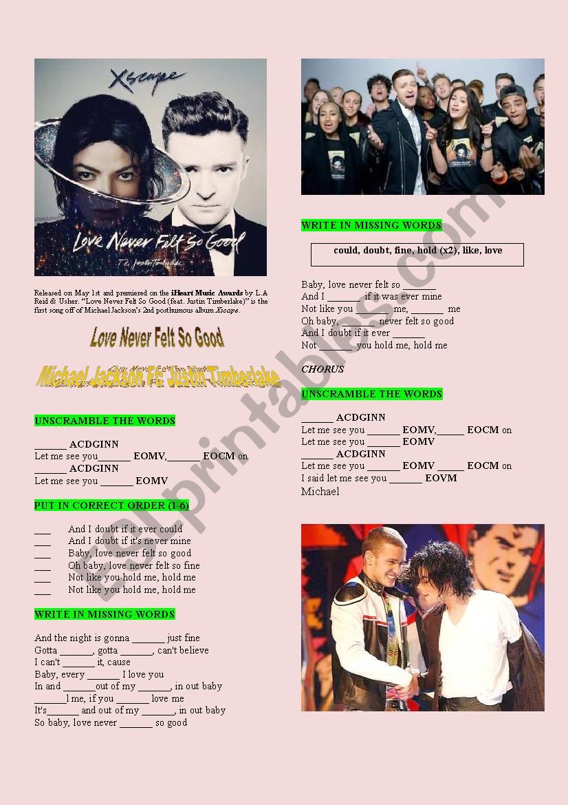 Michael Jackson And Justin Timberlake Love Never Felt So Good