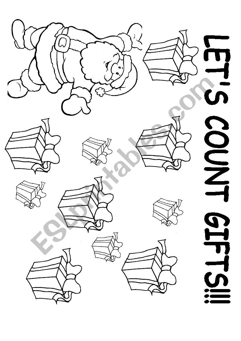 Let´s Count Christmas Presents - ESL worksheet by Martin_Geo