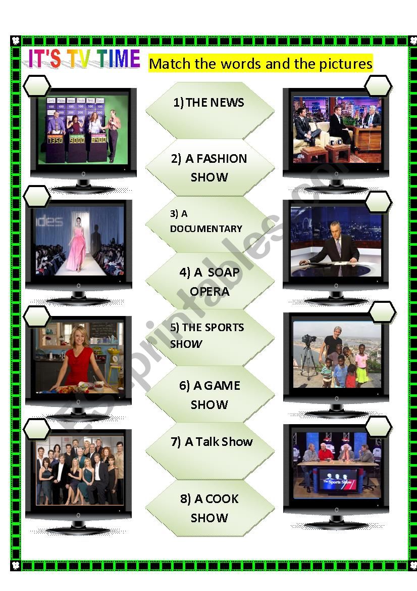 IT´S TV TIME - ESL worksheet by nutro