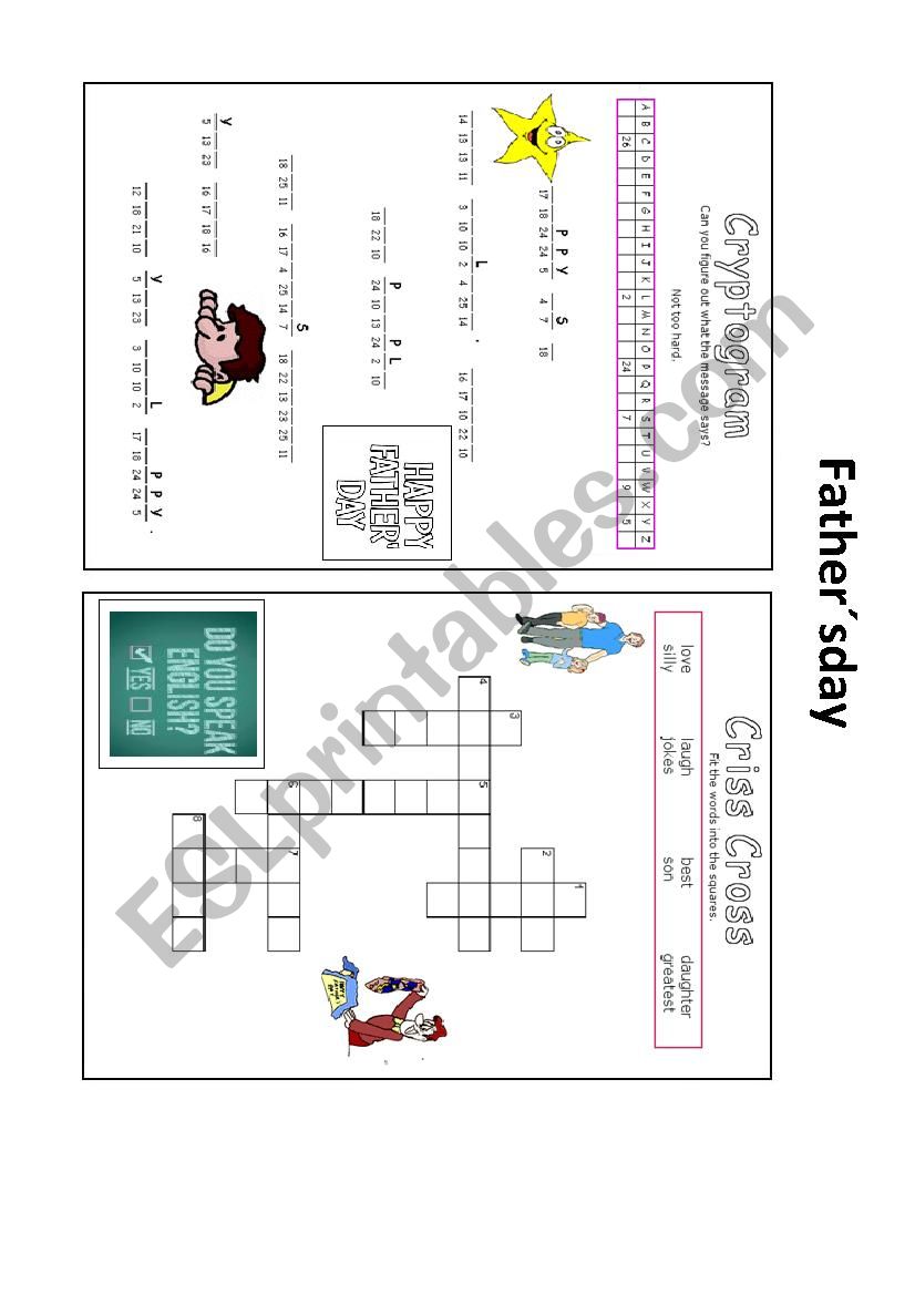 Father´s day - ESL worksheet by adrianeramos2