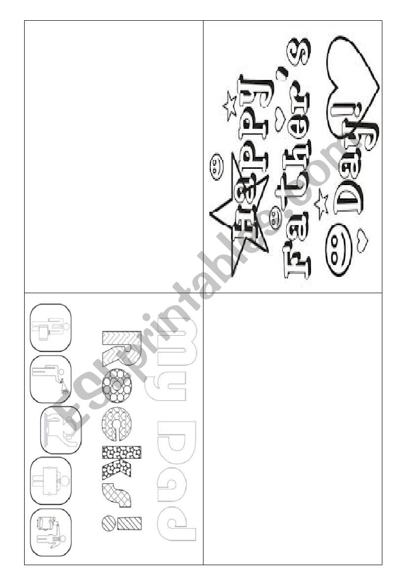 Father´s Day Card - ESL worksheet by p.s.rocha