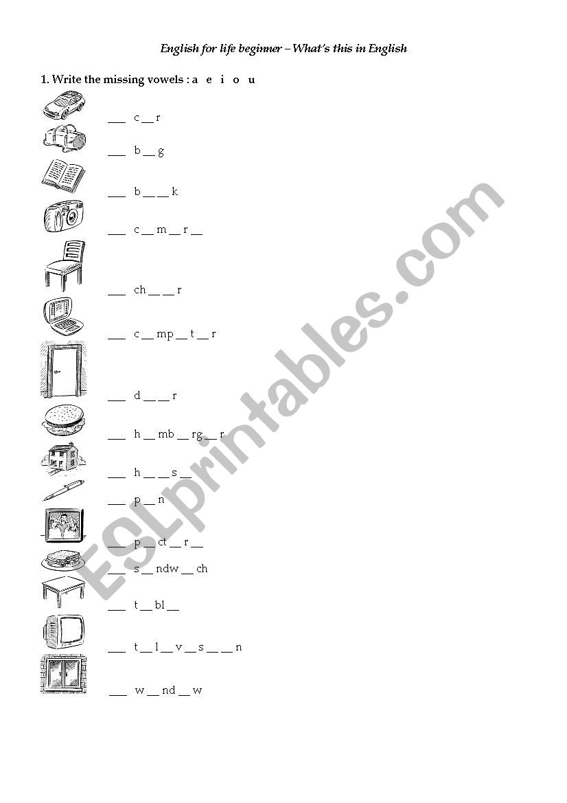 What Is It Worksheet