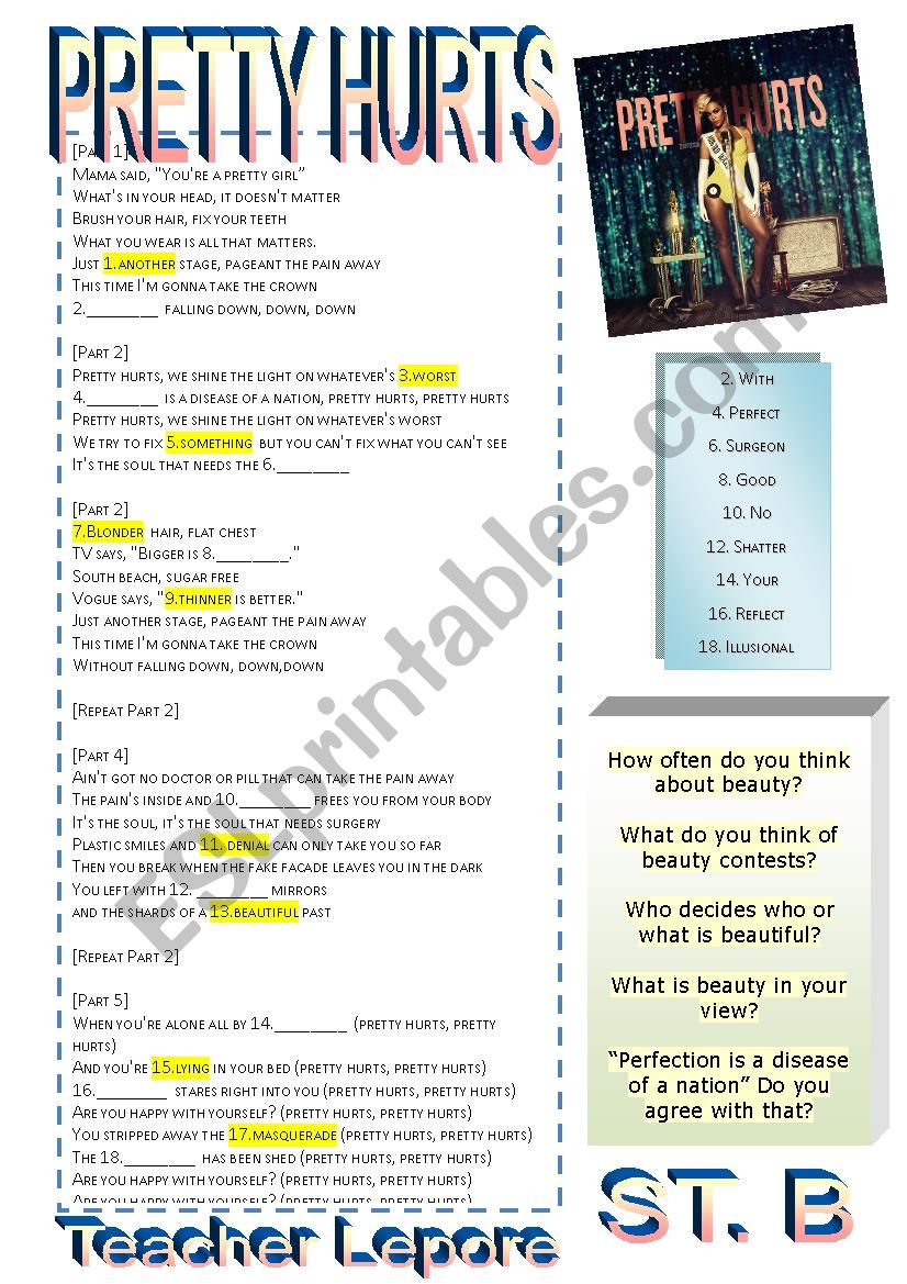Beyonce Pretty Hurts Lyrics