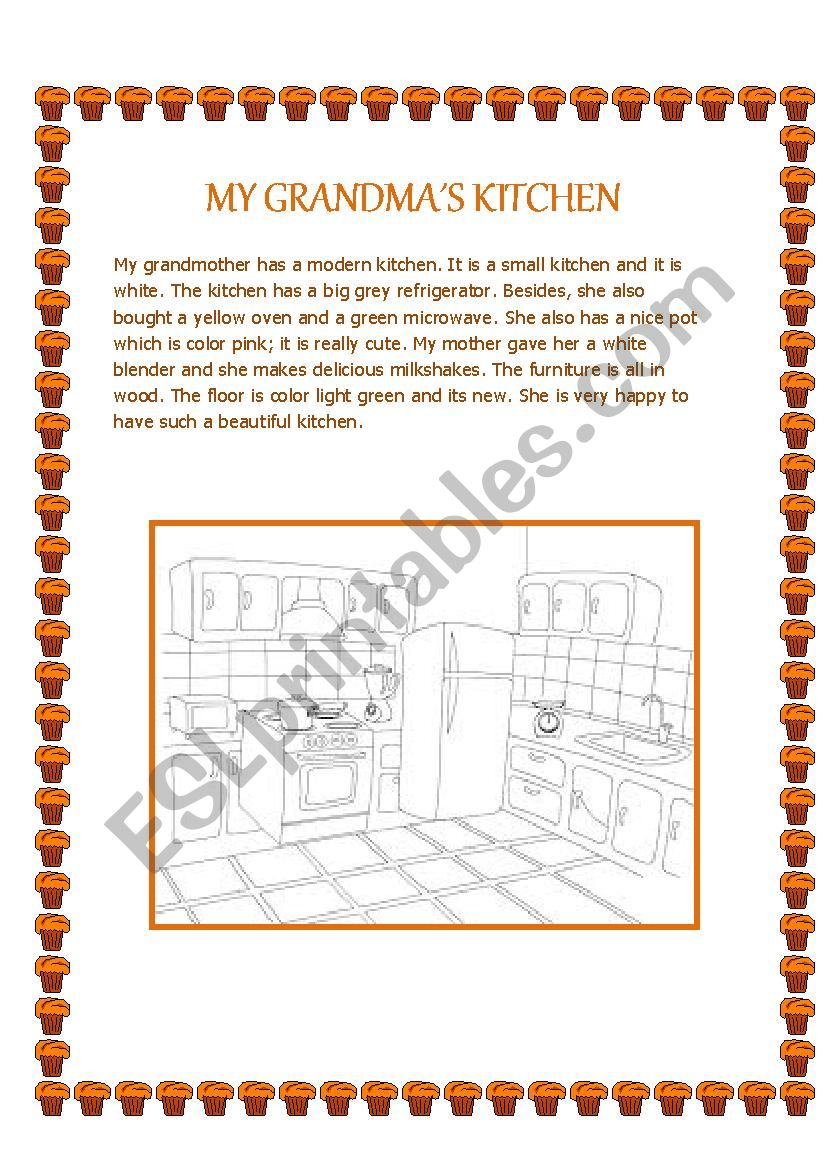 MY GRANDMA´S KITCHEN - ESL worksheet by johi