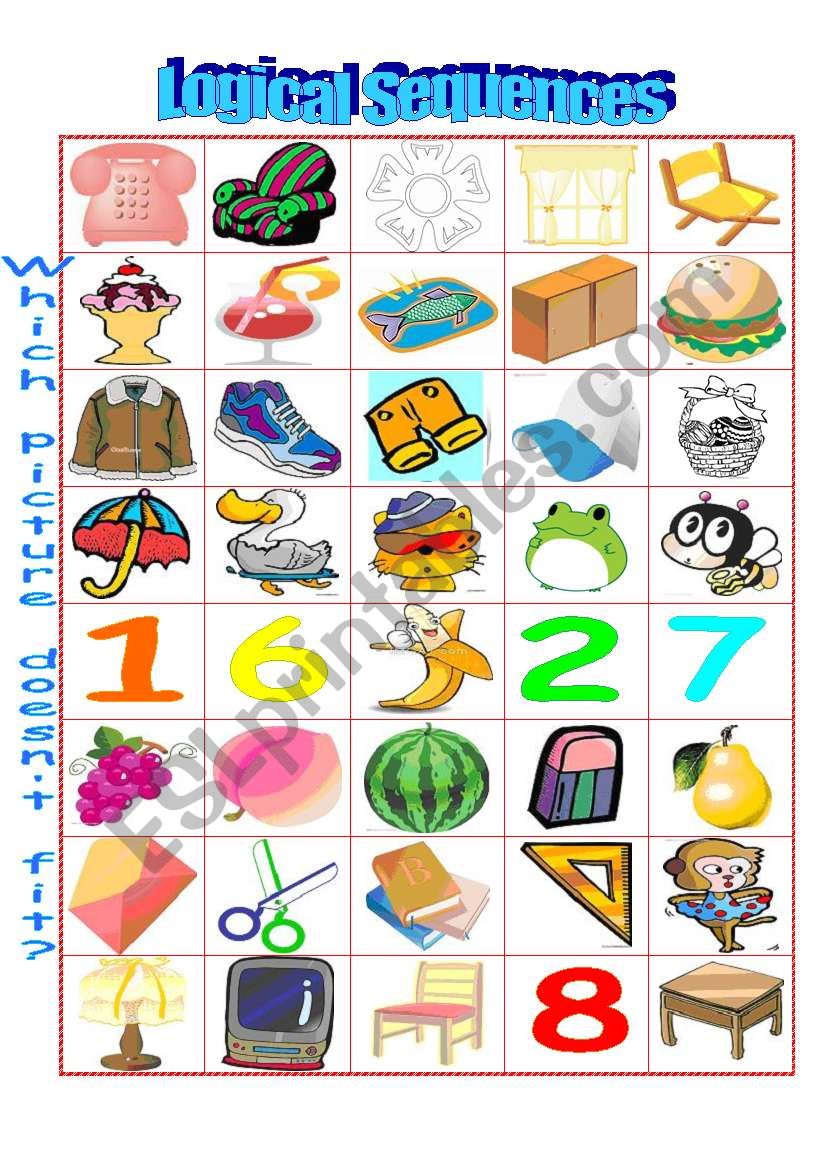 Which picture doesn´t fit? - ESL worksheet by sophie0622