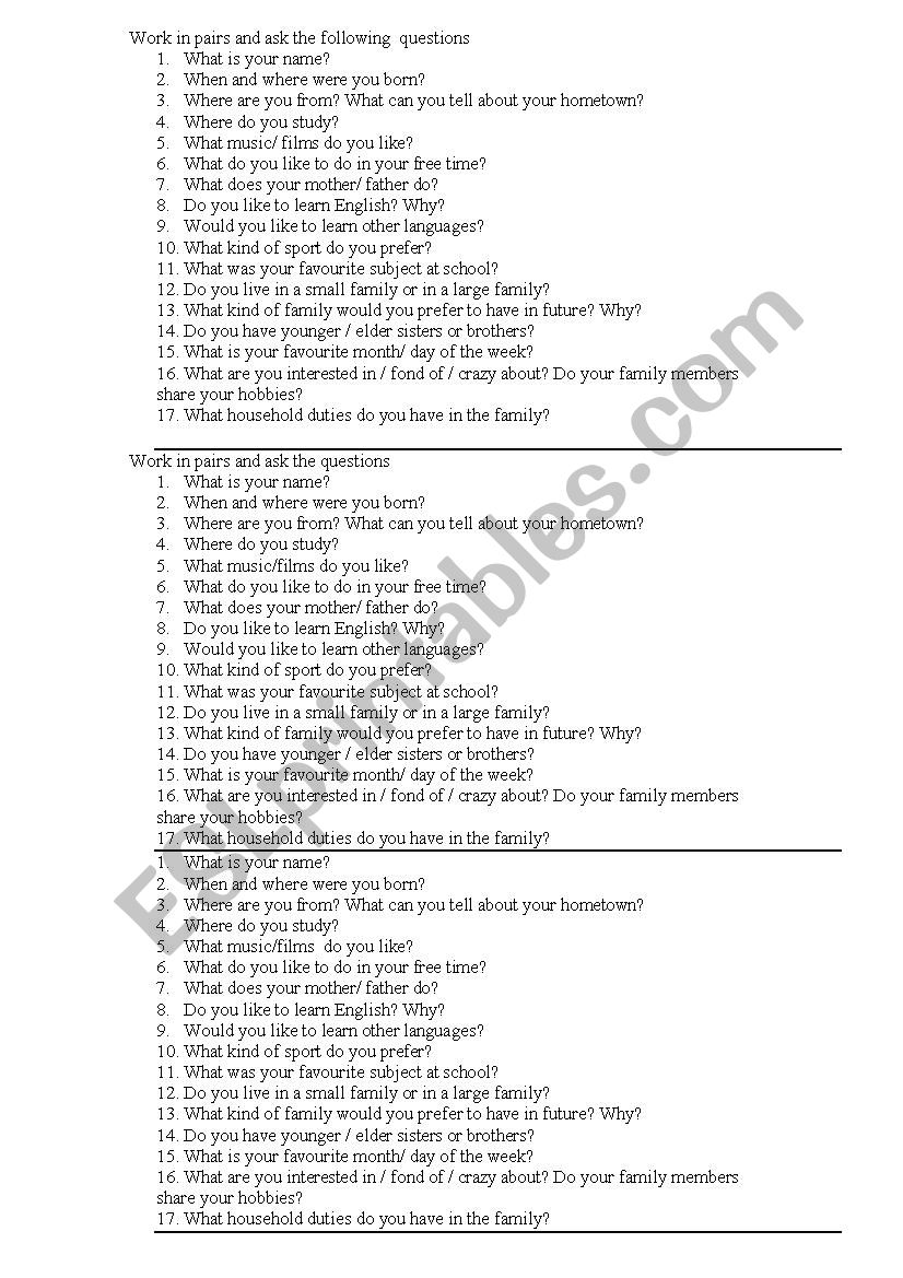 what´s your name? - ESL worksheet by povesma