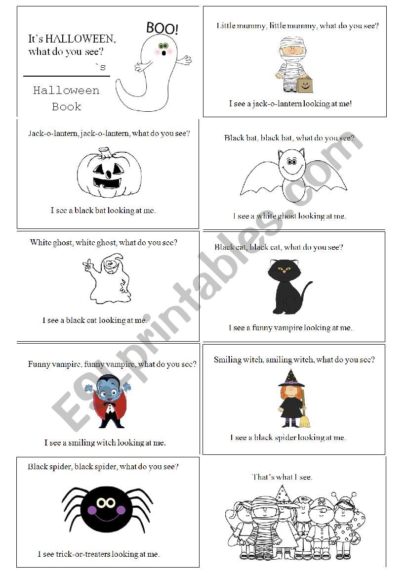 ItÂ´s halloween, what do you see? - ESL worksheet by tanja442