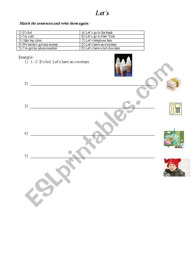 Let´s - ESL worksheet by claril