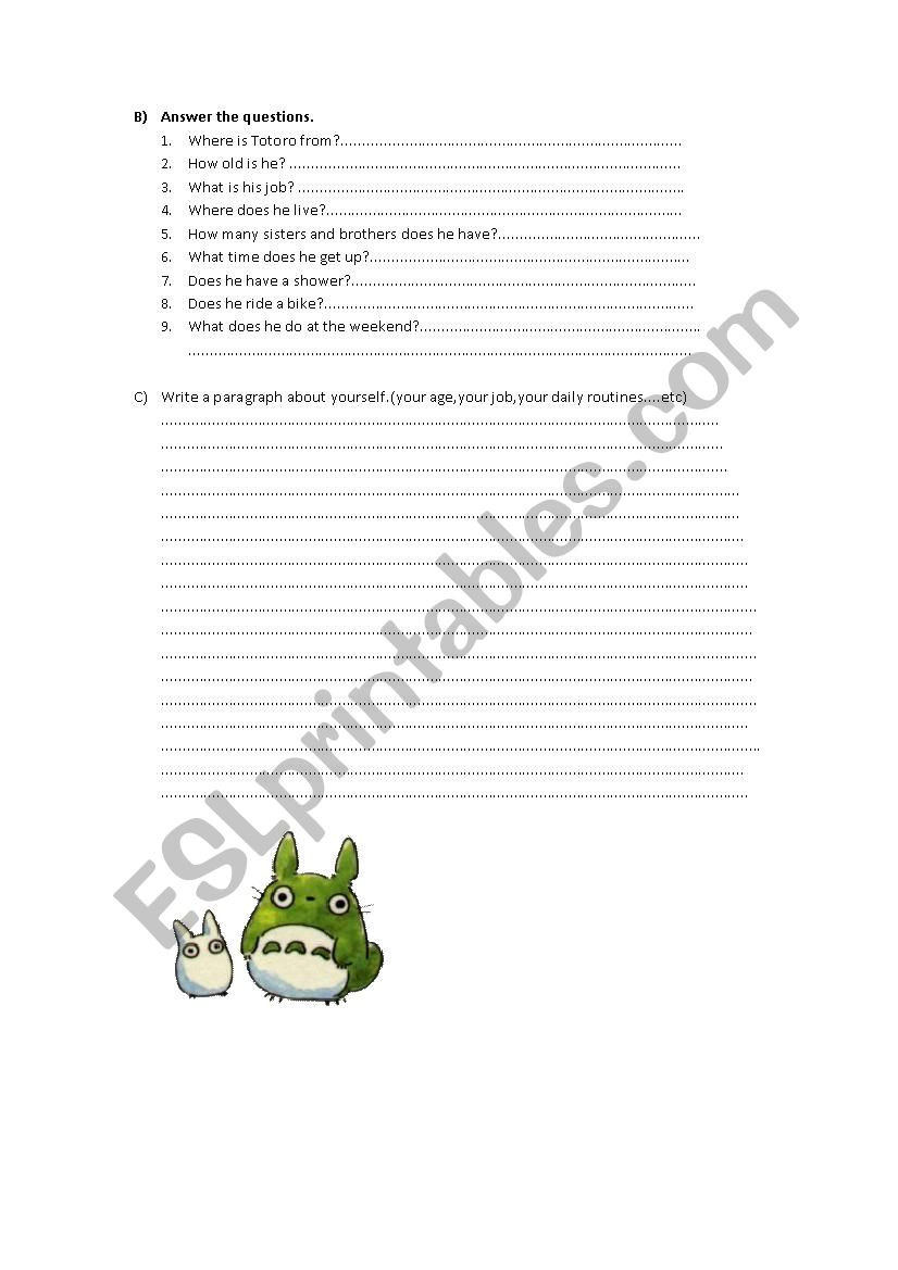 My Neighbor Totoro Activities For Preers In English - Infoupdate.org