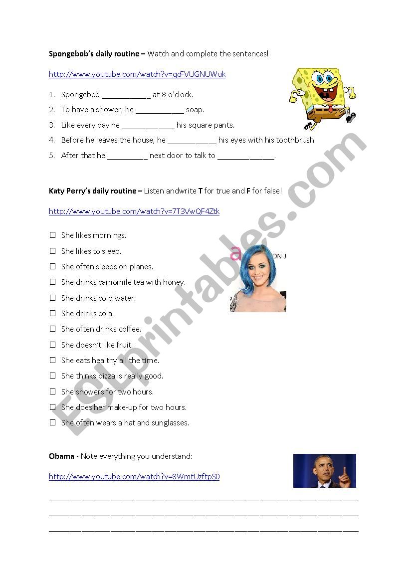 Daily Routines Listening Worksheet Daily Routine Worksheet D Daily Routines Listening Worksheet Daily Routine Worksheet D