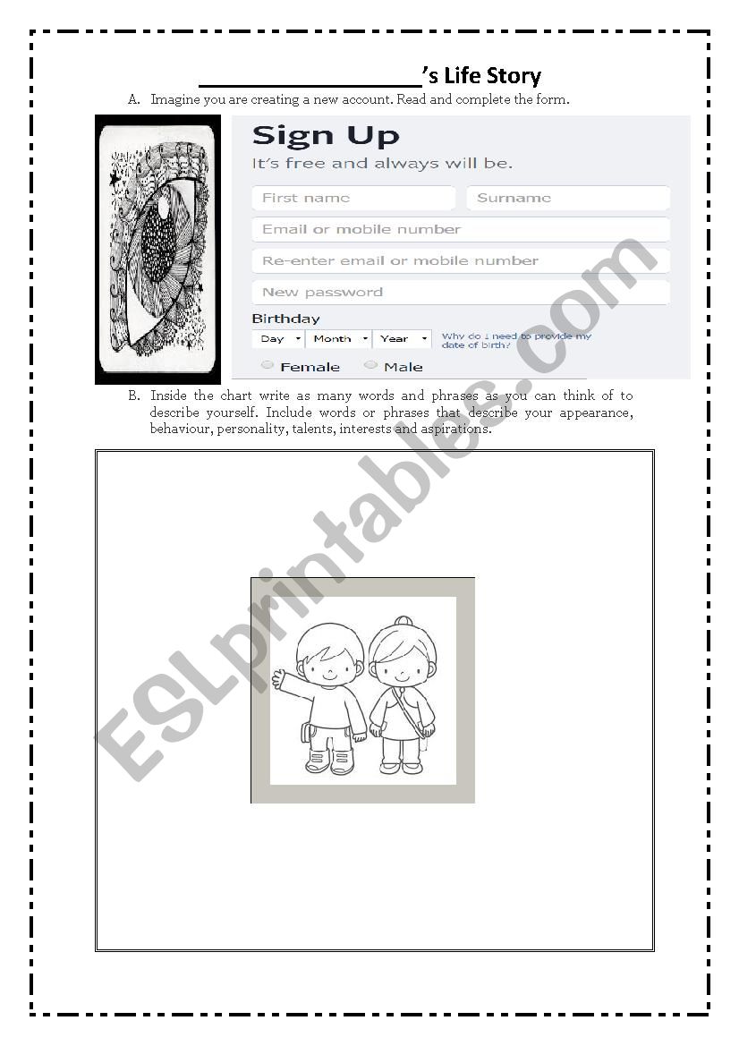 Student´s life story - ESL worksheet by Dayanna