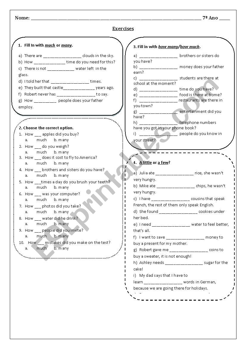 Quantifiers - ESL worksheet by Maysinha Quantifiers - ESL worksheet by Maysinha
