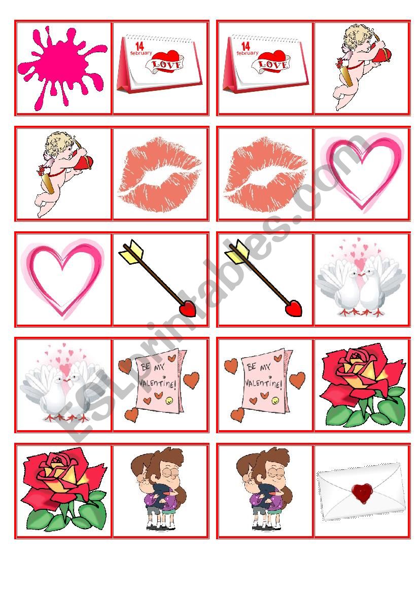 St Valentine´s Day Domino - ESL worksheet by kreker05
