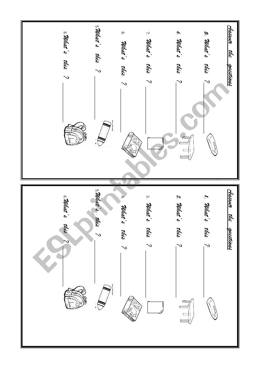 what´s this? - ESL worksheet by roale