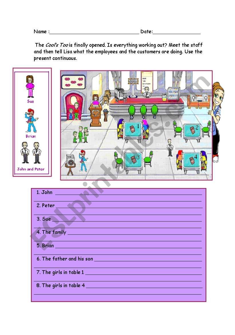 Lisa´s great opening - ESL worksheet by Akanah