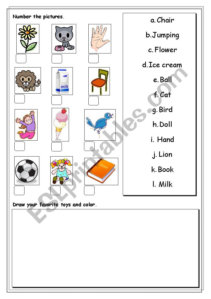 Esl Test For Kindergarten