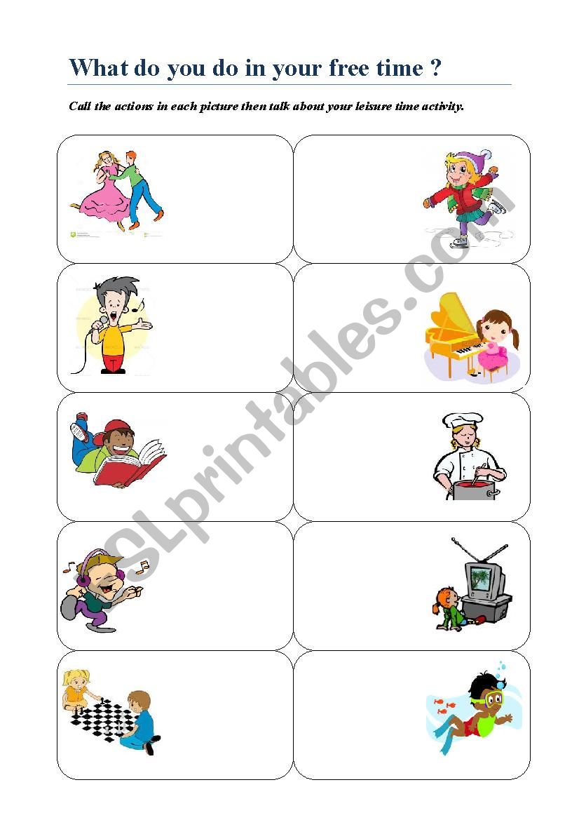 Let´s talk about Leisure Activity - ESL worksheet by huonggiang211