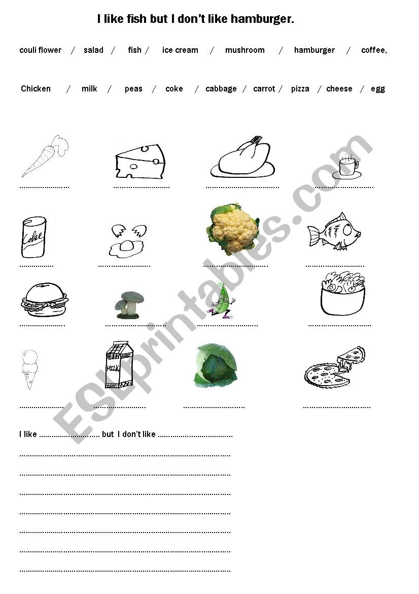 like don´t like - ESL worksheet by duyguss