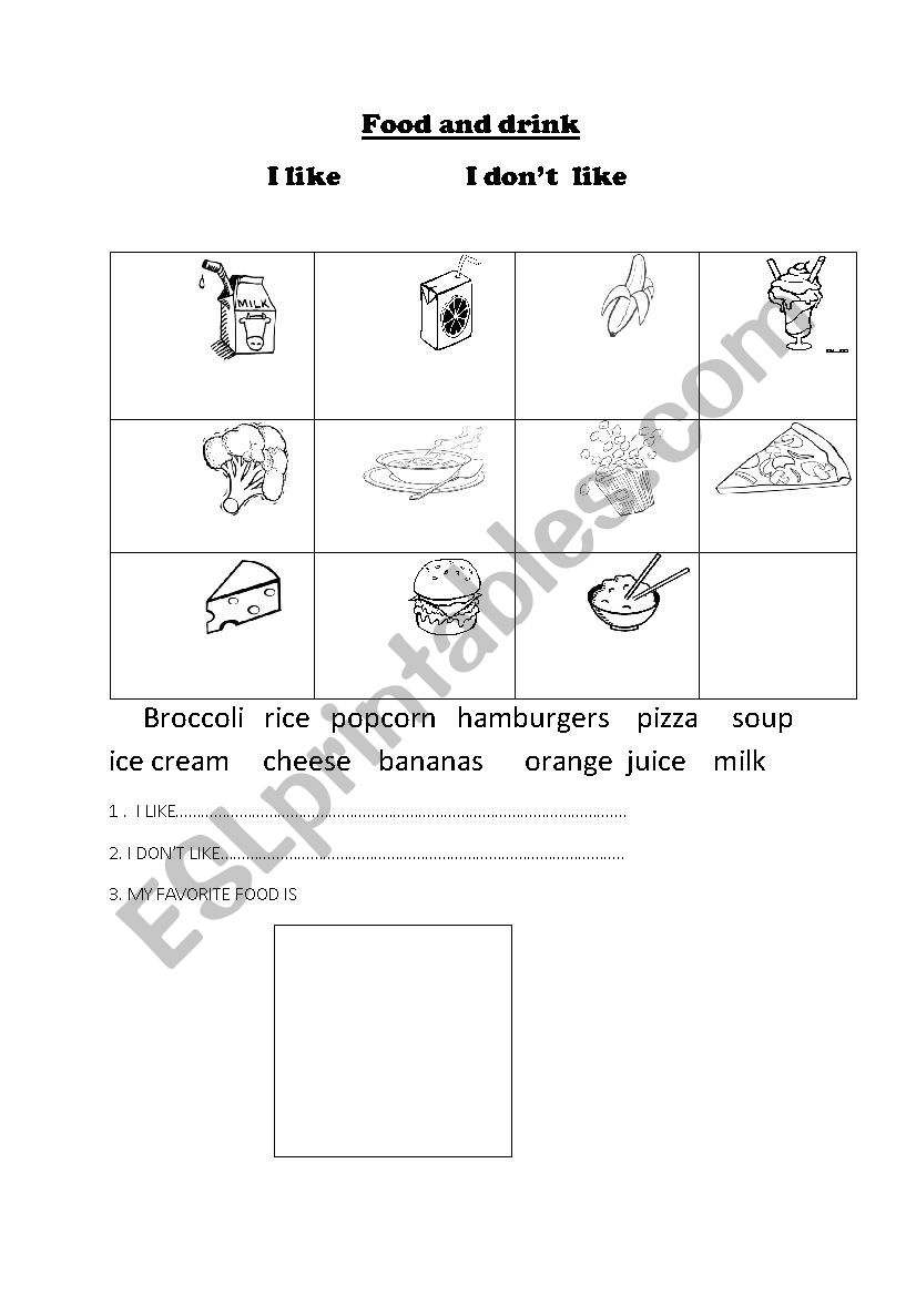 like/ don´t like - ESL worksheet by lucyruddy