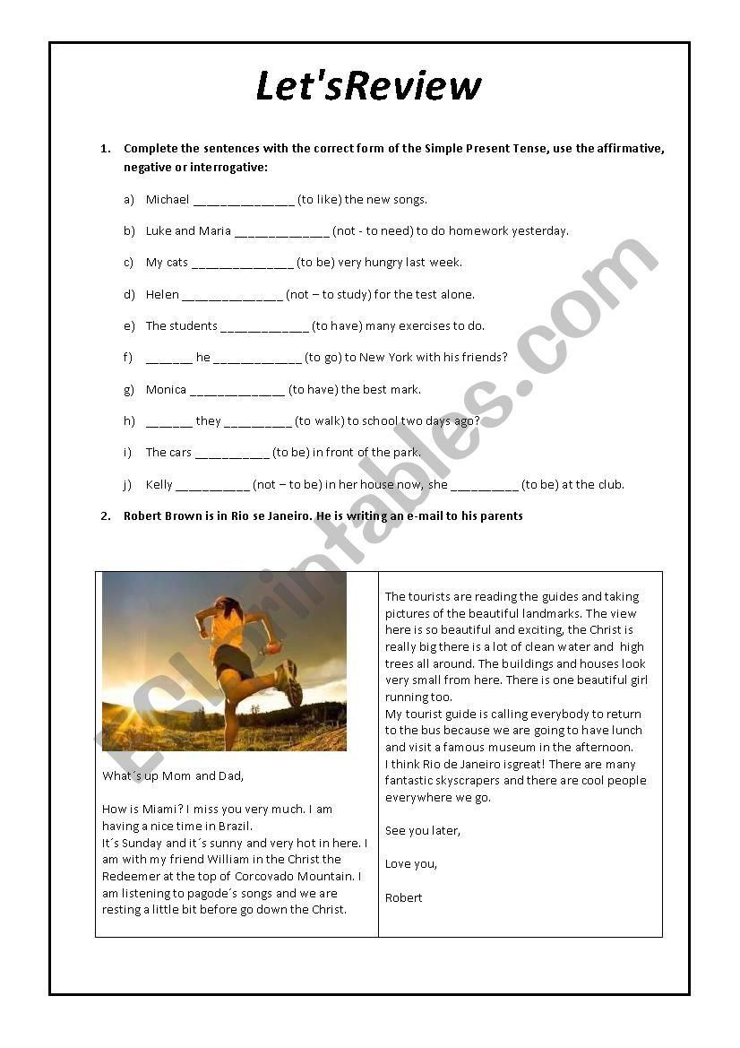 Let´s Review - ESL worksheet by athenamelissa