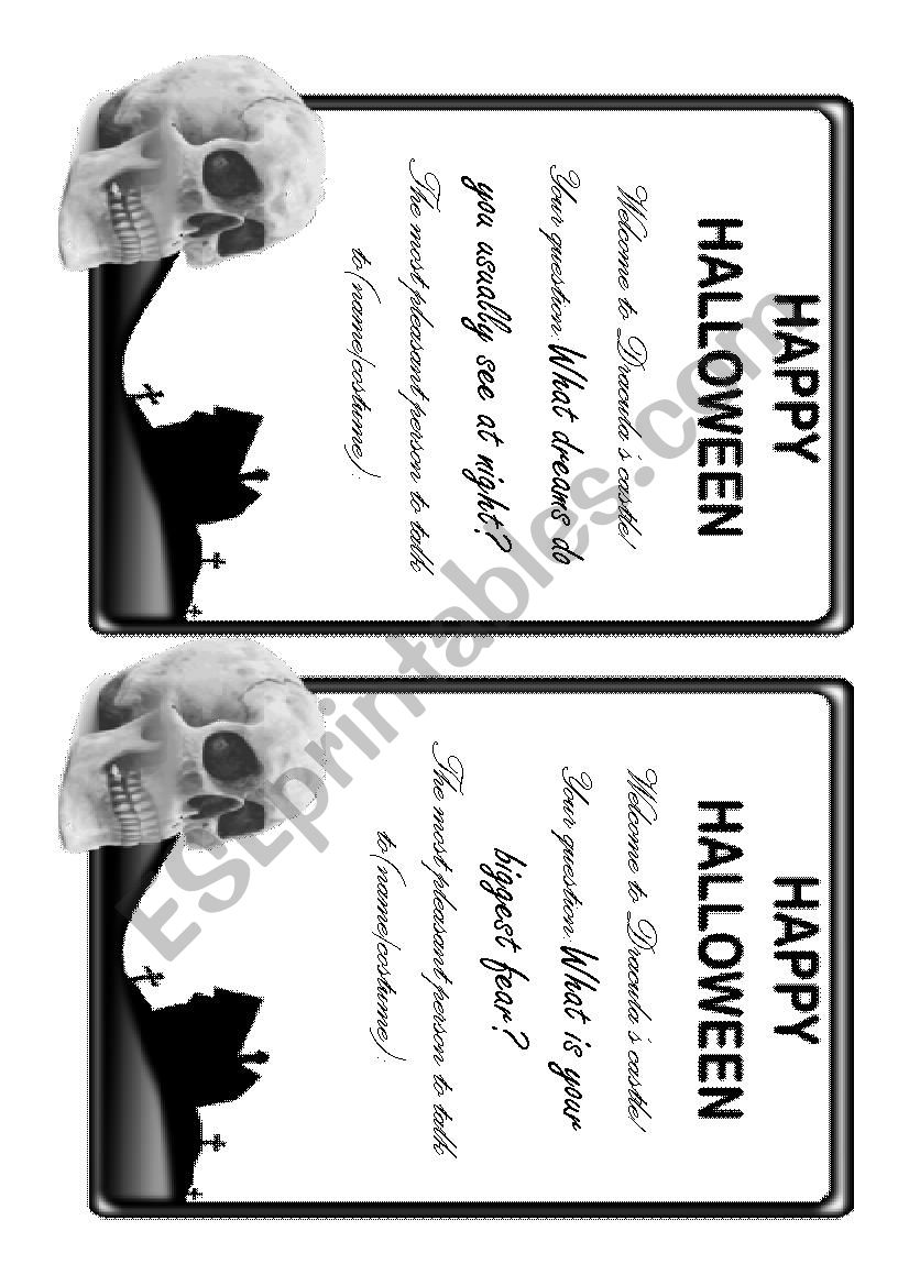 halloween speed-dating for parties - ESL worksheet by tatiana_laboda