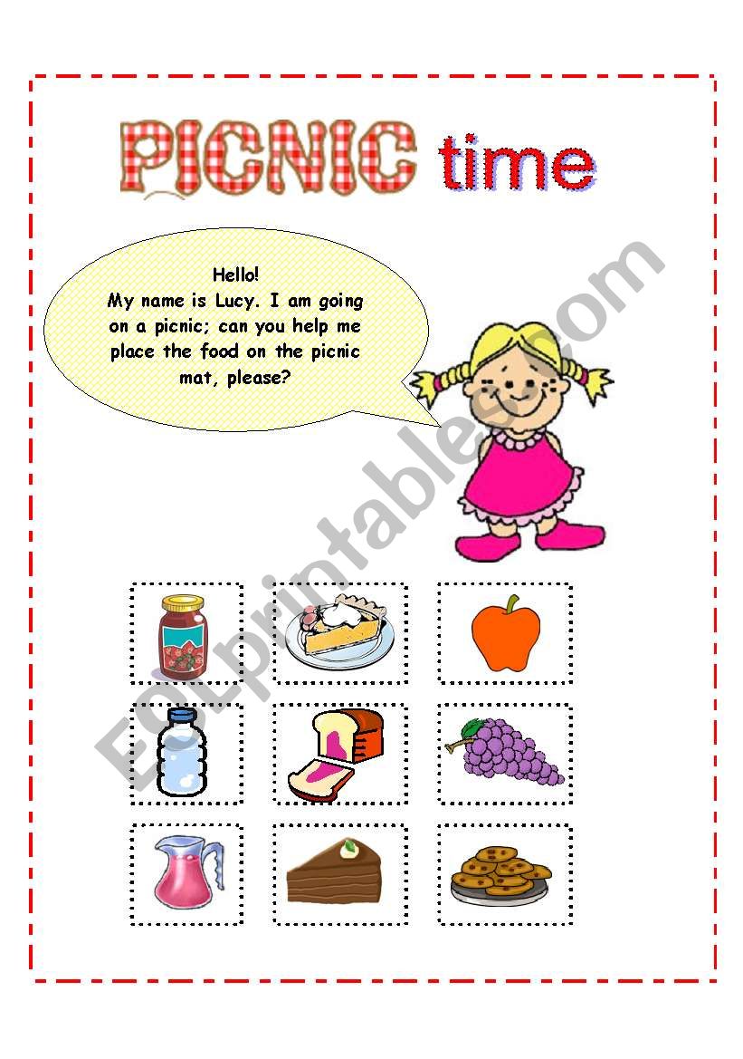 Lucy´s Picnic / Picnic Time activity - ESL worksheet by Azza_20