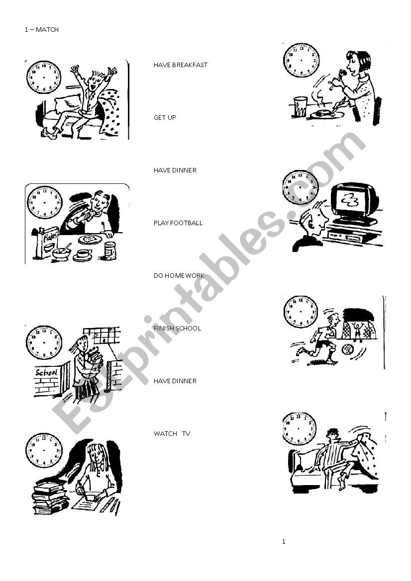 Daily Routines Simple Present Tense ESL Worksheet By Ilicea
