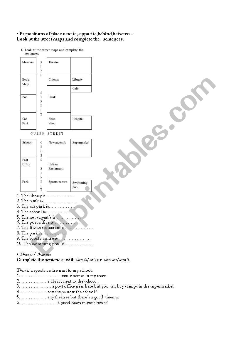 Prepositions of place, next to, opposite,behind,between... - ESL ...